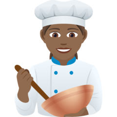 👩🏾‍🍳 Female Cook: Medium-Dark Skin Tone Emoji