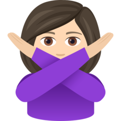 🙅🏻‍♀️ Woman Gesturing Not OK: Light Skin Tone Emoji