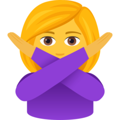 🙅‍♀️ Woman Gesturing No Emoji
