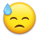 Downcast Face with Sweat Emoji | Downcast Face with Sweat Meaning