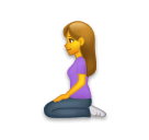 Woman Kneeling Emoji | Emoji Woman Kneeling Meaning