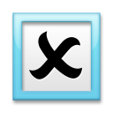 Ballot Box with Bold Script X-emoji
