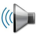Right Speaker with Three Sound Waves Emoji