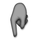 Sideways Black Down Pointing Index Emoji