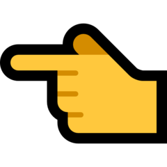 Black Left Pointing Index Emoji