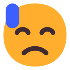 Downcast Face with Sweat Emoji | Downcast Face with Sweat Meaning