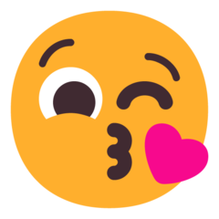 Face Blowing a Kiss Emoji | Smiley Face Blowing a Kiss