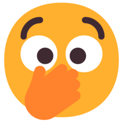 Face with Open Eyes and Hand Over Mouth Emoji | Meaning