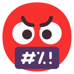 🤬 Serious Face With Symbols Covering Mouth (aka Swearing) Emoji