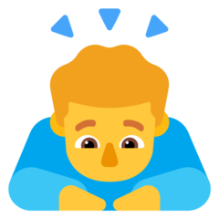 Man Bowing Emoji | Emoji Man Bowing Meaning