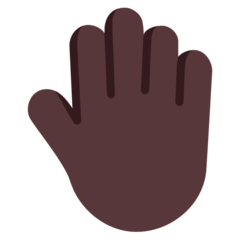 🤚🏿 Raised Back of Hand: Dark Skin Tone Emoji