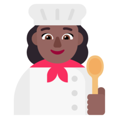 👩🏾‍🍳 Female Cook: Medium-Dark Skin Tone Emoji