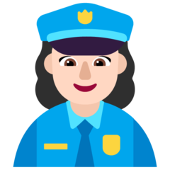 👮🏻‍♀️ Female Police Officer: Light Skin Tone Emoji