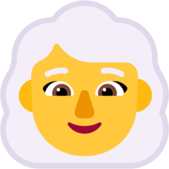 Woman: White Hair Emoji | Emoji Woman: White Hair Meaning
