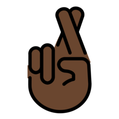 🤞🏿 Hand With Index and Middle Fingers Crossed: Dark Skin Tone Emoji