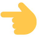 👈 White Left Pointing Backhand Index Emoji