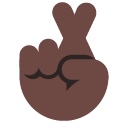 🤞🏿 Hand With Index and Middle Fingers Crossed: Dark Skin Tone Emoji