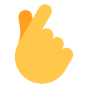 Hand with Index Finger and Thumb Crossed Emoji | Meaning
