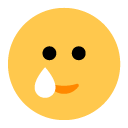 Smiling Face with Tear Emoji | Smiling Face with Tear Meaning