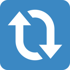 🔃 Clockwise Downwards and Upwards Open Circle Arrows Emoji