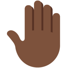 🤚🏿 Raised Back of Hand: Dark Skin Tone Emoji