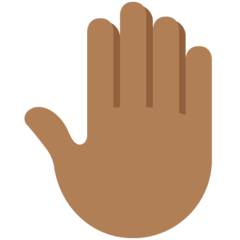 🤚🏾 Raised Back of Hand: Medium-Dark Skin Tone Emoji