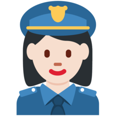 👮🏻‍♀️ Female Police Officer: Light Skin Tone Emoji