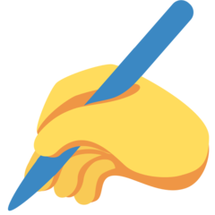 Writing Hand Emoji | Emoji Writing Hand Meaning