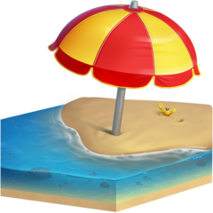 🏖️ Beach with Umbrella Emoji