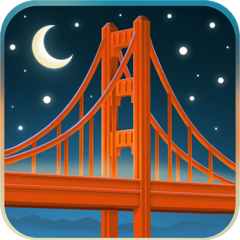 🌉 Bridge at Night Emoji