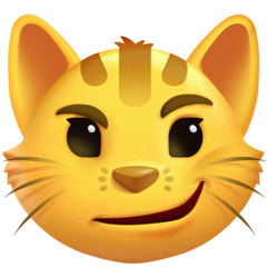 Cat with Wry Smile Emoji | Cat with Wry Smile Meaning