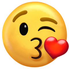 Face Blowing a Kiss Emoji | Smiley Face Blowing a Kiss