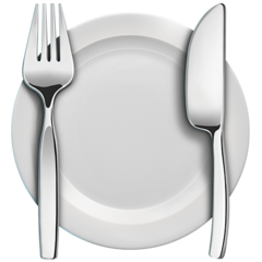 🍽️ Fork and Knife with Plate Emoji