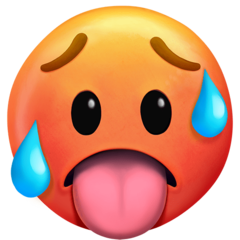 Hot Face Emoji | Emoji Hot Face Meaning