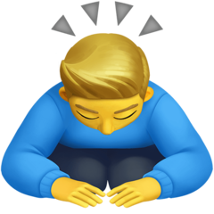 Man Bowing Emoji | Emoji Man Bowing Meaning