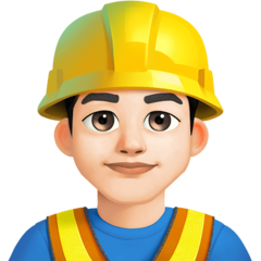 👷🏻‍♂️ Male Construction Worker: Light Skin Tone Emoji