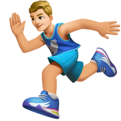 🏃🏼‍♂️ Man Running: Medium-Light Skin Tone Emoji