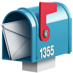 📬 Open Mailbox with Raised Flag Emoji