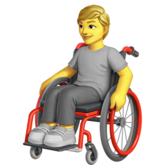 Person in Manual Wheelchair Emoji | Person in Manual Wheelchair Meaning