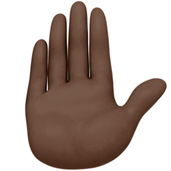 🏿 Raised Hand: Dark Skin Tone Emoji