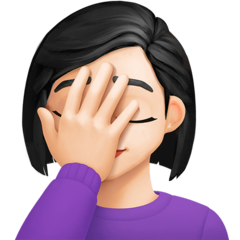 🤦🏻‍♀️ Woman Facepalming: Light Skin Tone Emoji
