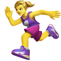 Woman Running Emoji | Emoji Woman Running Meaning