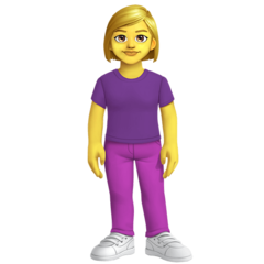 Woman Standing Emoji | Emoji Woman Standing Meaning