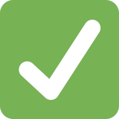 White Heavy Check Mark Emoji