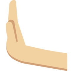 🏼 Leftwards Pushing Hand: Medium-Light Skin Tone Emoji