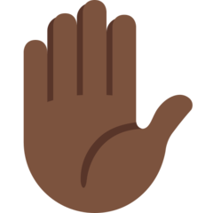 🏿 Raised Hand: Dark Skin Tone Emoji