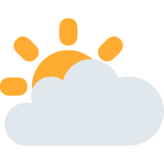 🌥️ White Sun Behind Cloud Emoji