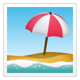 🏖️ Beach with Umbrella Emoji