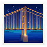 🌉 Bridge at Night Emoji