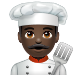 👨🏿‍🍳 Male Cook: Dark Skin Tone Emoji